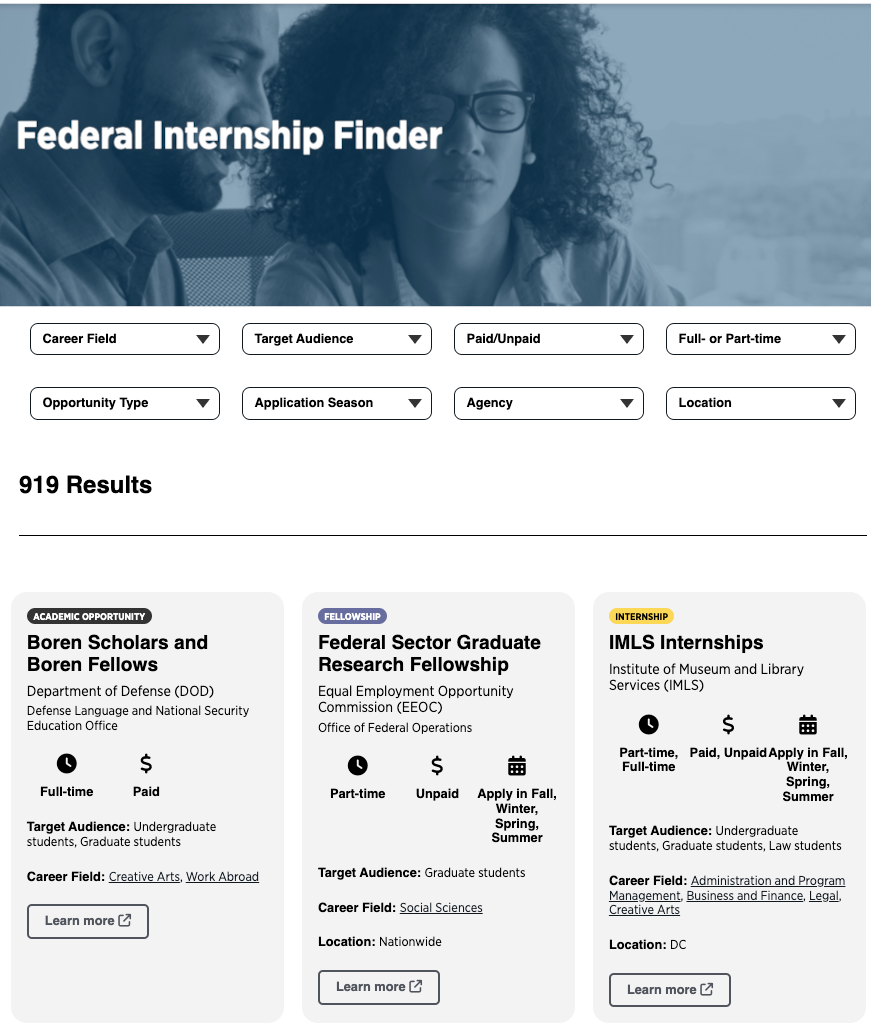 Finding Federal Positions Not Available on USAJobs – Career Connections ...